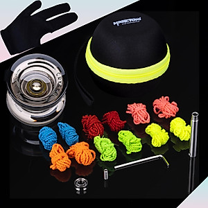 MAGICYOYO K2 Crystal Black Yoyo Professional, Responsive Yoyo for Kids Beginners with Extra Unresponsive Yoyo Bearing, Pro Plastic Trick Yoyo for Adults+12 Yoyo Stings+Bearing Removal Tool+Storage Bag
