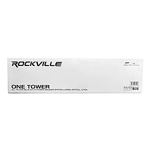 Rockville ONE-Tower All-in-One Tower Bluetooth Speaker System+HDMI/Optical/RCA, Black