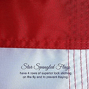 American Flag 3x5-100% Made in USA Using Tough, Long Lasting Nylon Built for Outdoor Use, Featuring Embroidered Stars and Sewn Stripes Plus Superior Quadruple Stitching on Fly End