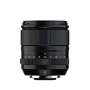 FUJIFILM X Replacement Lens, FUJINON Monofocal Standard, Large Diameter, 1.3 inches (33 mm), F1.4, Dustproof, Splashproof, Low Temperature, Linear Motor (Silent), Aperture Ring F XF33MMF1.4 R LM WR