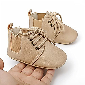 Lykmera Infant Girls Boys Casual Single Shoes First Walkers Shoes Toddler Prewalker Sports Shoes Infant Girls Walk Shoes (Khaki, 6-12 Months)