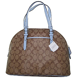 Coach Peyton Cora Domed Satchel Crossbody Bag Handbag Khaki Sky 24606