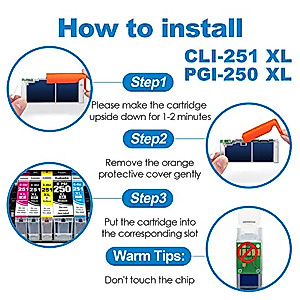 GALADA Compatible Ink Cartridges Replacement for Canon PGI-250XL CLI-251XL 250 251 XL for Pixma MX920 MX922 MX722 IP7220 IP8720 IX6820 MG5420 MG5422 MG5520 MG5522 MG5620 MG6320 Printer 15 Pack