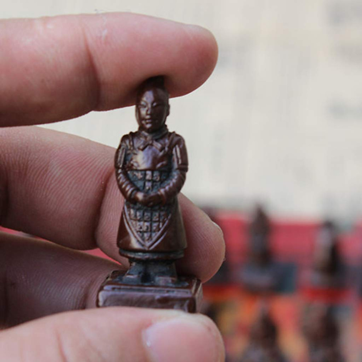 Vintage Chinese Terracotta Warrior 32 Chess Set Wood Table Chess Games Gift