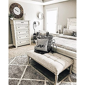 Signature Design by Ashley "Love" Mattia Throw Pillow, 18 x 18 Inches, Gray & Black