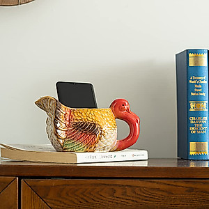 YINYUEDAO Turkey Shaped Tea Pot with Infusion - Blooming and Loose Leaf Tea, Stovetop Safe Ceramic Teapot - Stovetop Teapot for Women and Adults - A Gift for Grandma