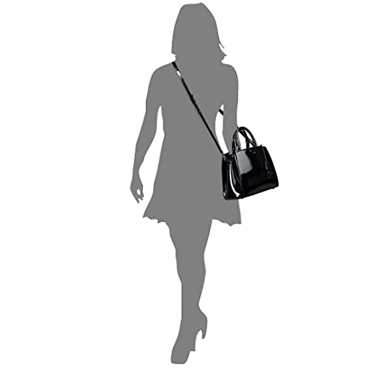 DKNY Paige Medium Satchel, Black/Black