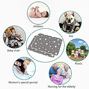 2 Pack Baby Diaper Changing Pad Maveek 19.6'' X 27.5'' Waterproof Changing Mat Portable Diaper Pad Travel Changing Mat Foldable Absorbent Mats for Home and Outdoor(2Grey)