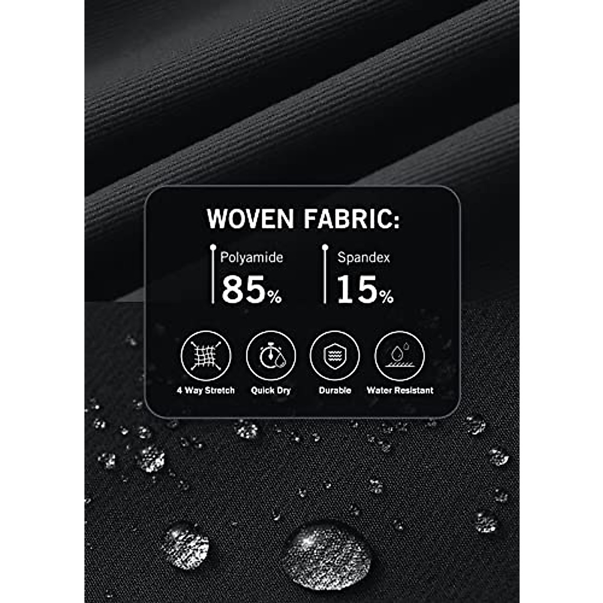 BALEAF Men's Mountain Bike Pants MTB Cycling Pants Hiking Running Gear Bicycle Biking Water Resistant Lightweight Outdoor Black 2XL