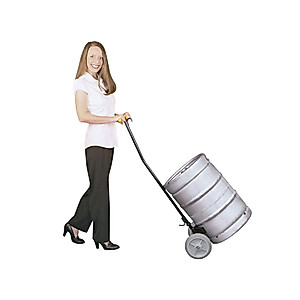 Hand Truck, 400 LB, Keg and Pail Truck, w/Ergonomic Handle, Stainless Steel, Keg Hook, Oiled Wheels