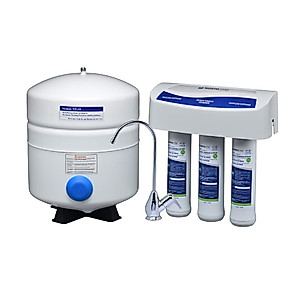 North Star NSRO42C4 Reverse Osmosis Under Sink Drinking Water Filtration System (7287695) | 3 Stage System Includes Membrane and 2 Carbon Filters to Reduce Lead, Arsenic & TDS | Kitchen Faucet & Tank Included