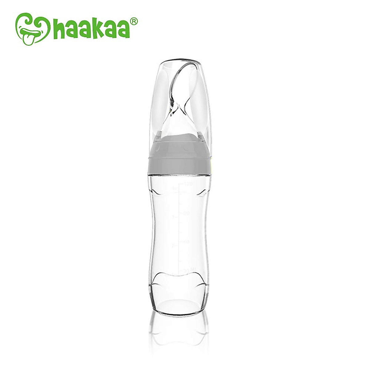 Haakaa Silicone Baby Food Feeding Spoon (Grey)