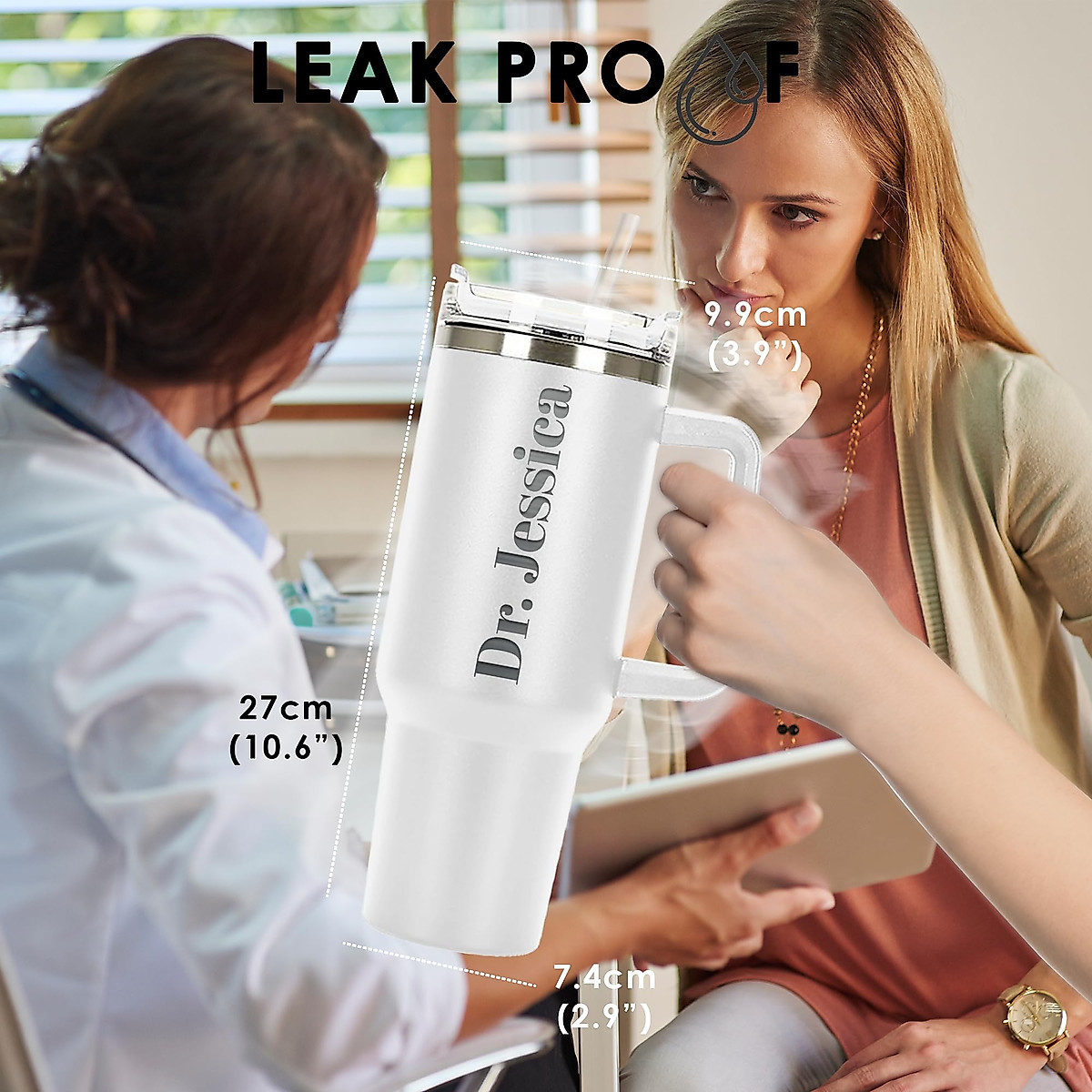 LifGif Doctor Name Personalized Laser Engraved 40 oz Large Tumbler, Custom Name Physician Assistant Graduation Gifts, Physician Associate Gifts For Birthday Christmas, Nurses Week Gifts For Women