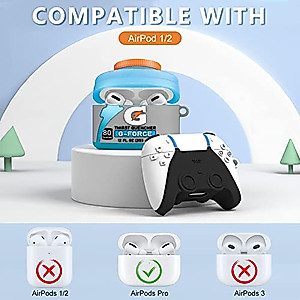 (3 Pack) Cute Airpod Case for Airpods Pro,3D Kawaii Silicone Cartoon Funny Cool Protective Cover Accessories for Apple Air pod Pro Charging Case for Girls Boys (Bubble Gum+Sport Water+Game Controller)