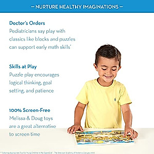 Melissa & Doug World of Animals Wooden Peg Puzzles Set - Pets, Farm, and Safari