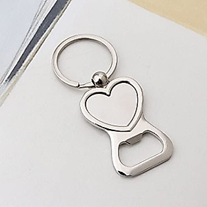 ARFUKA Bottle Opener Keychain Portable Beer Bottle Opener Key Chain Keyring Beverage Bottle Opener Key Ring for Men, Women Silver