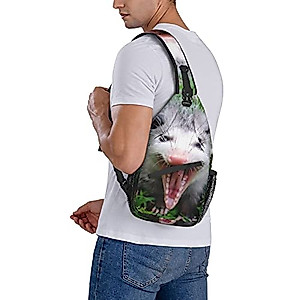 Possum Hissing Chest Bag Shoulder Bag, Animal Sling Backpack Casual Travel Bag For Men And Women