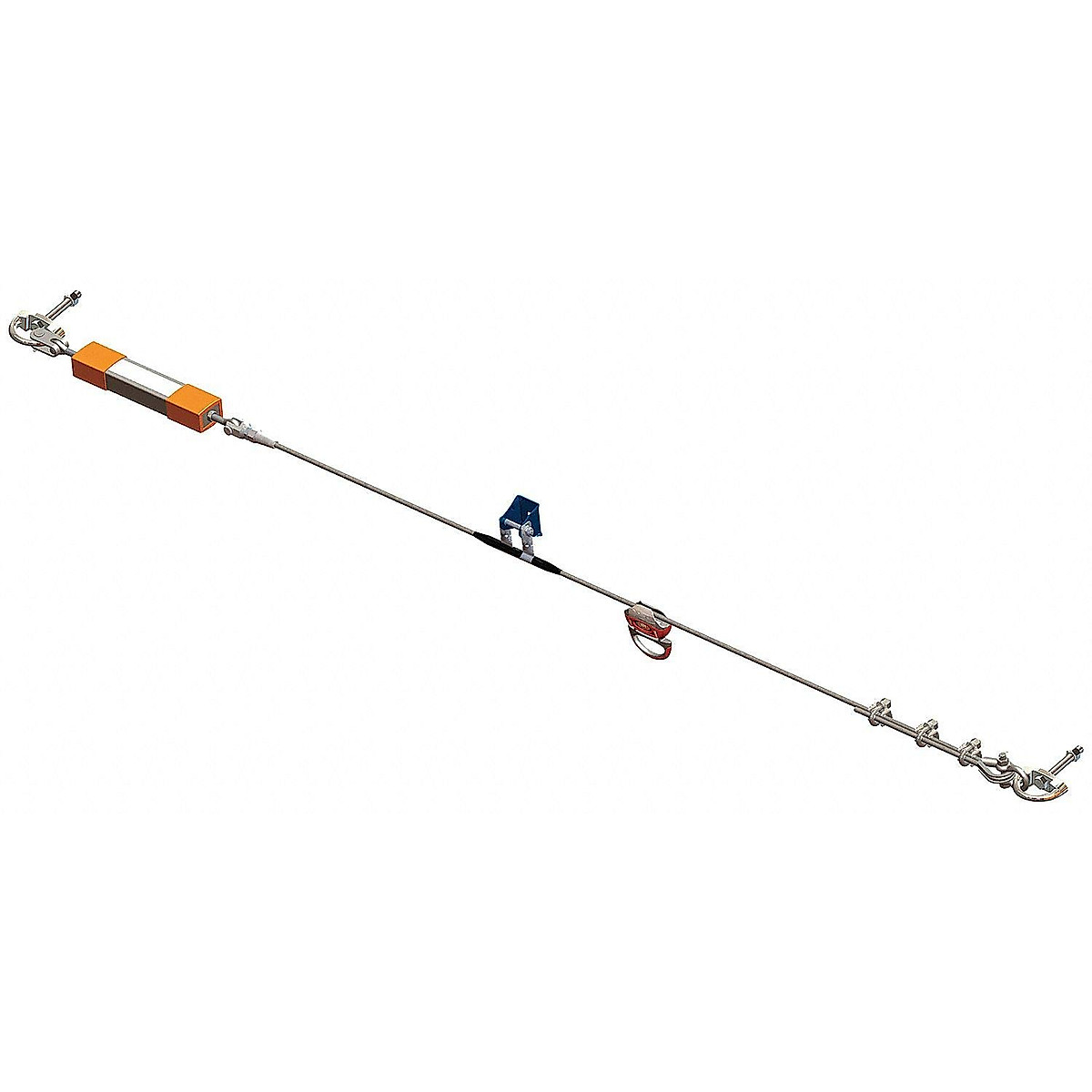 Miller Horizontal Lifeline, 210 ft. Length, Permanent Installation, 2 Workers Per System - X00210