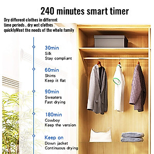 Electric Clothes Dryer,Portable Silent Electric Warm Air Dryer Clothes,Drying Rack Machine with Timing & Remote Control,Household Clothes Dryer Electric Indoor,Home Clothes Drying (01A)