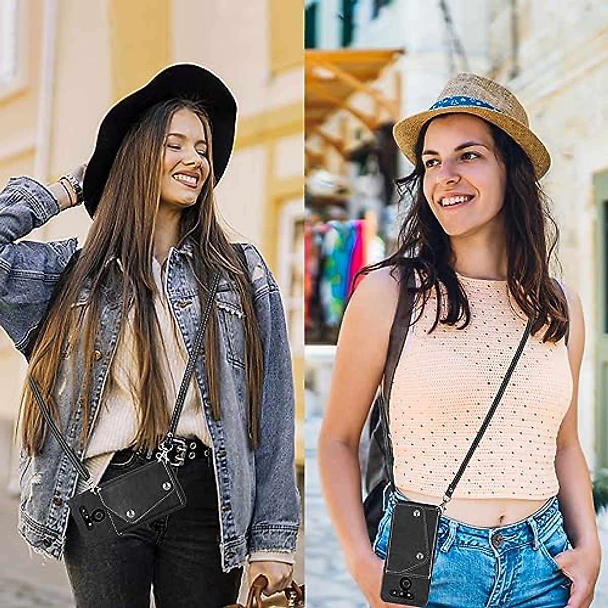 Asuwish Phone Case for LG G8 ThinQ Wallet Cover with Screen Protector and Credit Card Holder Crossbody Strap Stand Leather Cell Accessories LGG8 Thin Q G 8 LG8 G8thinq LGG8thinq 8G Women Girls Black