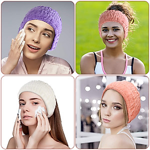 WILLBOND 6 Pieces Extra Wide Band 5 Inch Headband Spa Facial Headband Microfiber Headband Elastic Makeup Headbands Hair Accessories for Thick and Curly Hair, 6 Colors