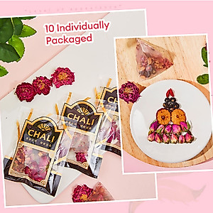 Rose Cranberry Goji Jujube Tea Bags Premium Dried Rose Flower Tea 10 Individually Packages Herbal Tea Bags