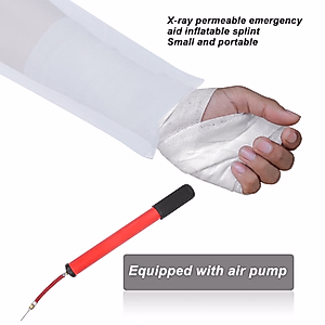 Tomotato Air Splint Kits, Inflatable Fracture Splint Inflatable Fracture Support Injury Stabilizer for Ankle Leg Arm for Home Outdoor Emergency Use