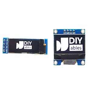 DIYables 2pcs OLED Display I2C 128x64 128x32 for Arduino, ESP32, ESP8266, Raspberry Pi