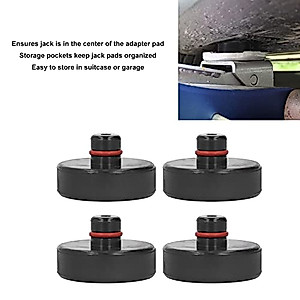Kadimendium Rubber Jack Pad, Easy Storage Stand Frame Rail Protector No Harm to Human High Compatibility Good Protection for Garage
