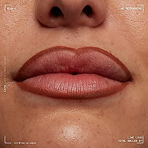 NYX PROFESSIONAL MAKEUP Line Loud Lip Liner, Longwear and Pigmented Lip Pencil with Jojoba Oil & Vitamin E - Total Baller (Rich Warm Brown)