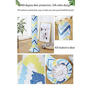 Yrzper Tower Fan Dust Cover Moisture proof Dustproof Tower Cover Washable Tower Sleeve Dust Proof Protective Cover Dustproof & Moisture-Proof for Household Tower Fan Pedestal (trees, Larger)