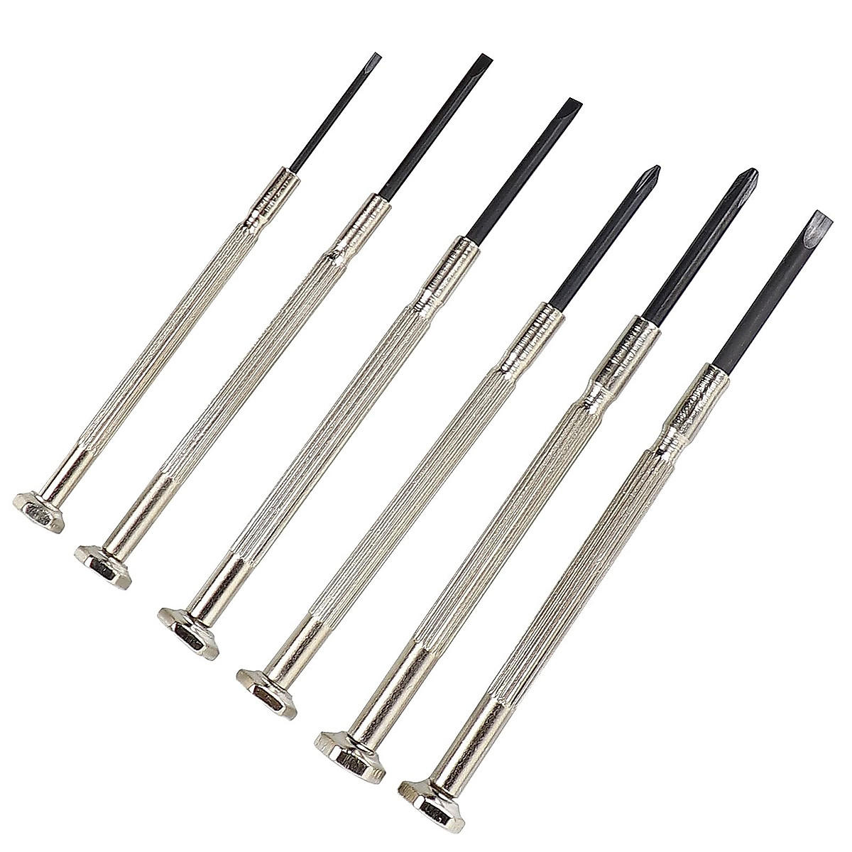 6 PCS Precision Screwdriver Sets, Eyeglass Repair Kit Screwdriver, Mini Screwdriver Set, Flat Head and Philips Head Screwdriver Sets, With 6 Different Sizes, Suitable For Watch, Electronic Repairs