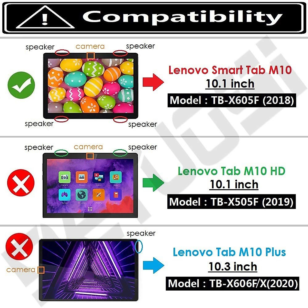 DETUOSI 【2 Pack】 Screen Protector Compatible with Lenovo Smart Tab M10 10.1" 2018 (Model:TB-X605F) Tablet, [NOT for M10 2019 (TB-X505F)], Easy to Install/Case-Friendly/Anti Fingerprint Tempered Glass