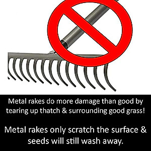 Keyfit Tools Grass Seed SPIKER Dog Spot & Bare Spot Lawn Seeding Tool. Get The Most Seed Germination with All Types of Seed & Patch Scotts EZ Seed Repairs Dead Spots Dog Damage Turf & Grass Repair