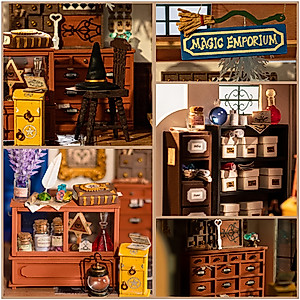 ROBOTIME DIY Miniature House Kit with Furnitures Tiny House Making Kit with LED Light Creative Gifts for Teens Adults Home Decor