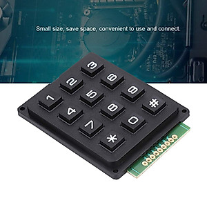Dpofirs 3x4 Mini Universal Keypad Module for Single Chip Microcontroller, 12 Keys Portable External Keypad, Numeric Keypad Module for Projector Controller