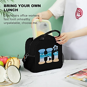 Hi Hawaii Lunch Box Leakproof Reusable Cooler Tote Bag Shoulder Handbag for Work Picnic Camping