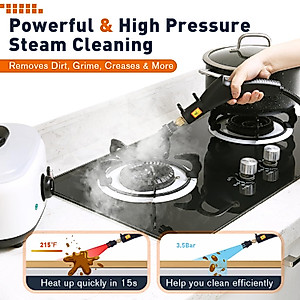 AORESAC Handheld Steam Cleaner, 2500W High-Pressure Steam for Cleaner, Steam Cleaner for Home Use w/ 1500mL Large Capacity, Wide Mouth, Steam Cleaner for Upholstery, Kitchen, Bathroom, Grout and Tile