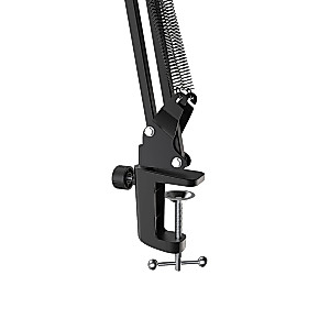 Microphone Arm Stand, FIFINE Suspension Boom Scissor Mic Stand with Heavy Duty Clamp, 3/8" to 5/8" Adapter, for Voice-over, Gaming, Recording, Studio, Home Office (CS1)