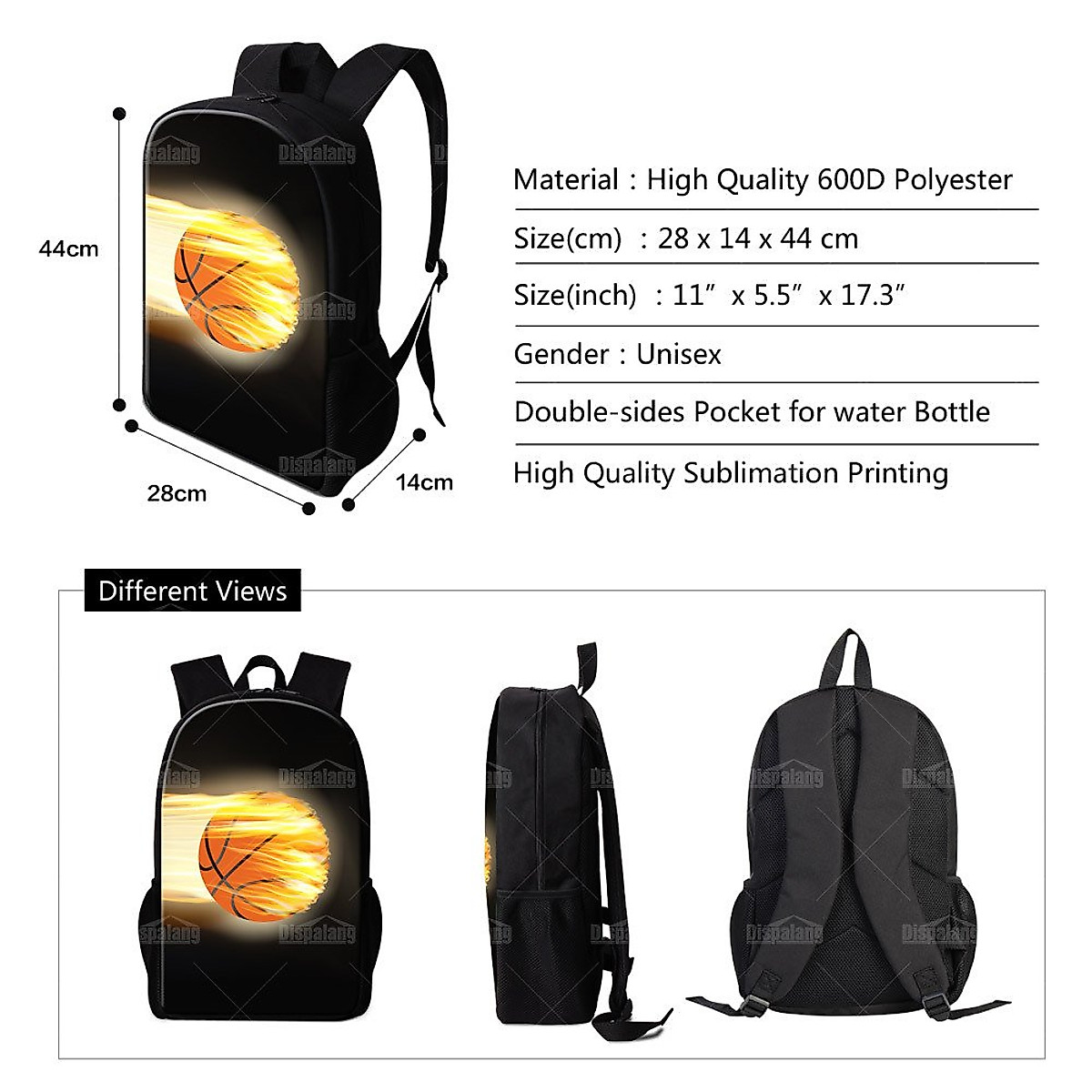 Dispalang Horse Backpack and Cooler Bag for Boys Animal Print School Bookbag Girls Satchel Bagpack Pencil Case