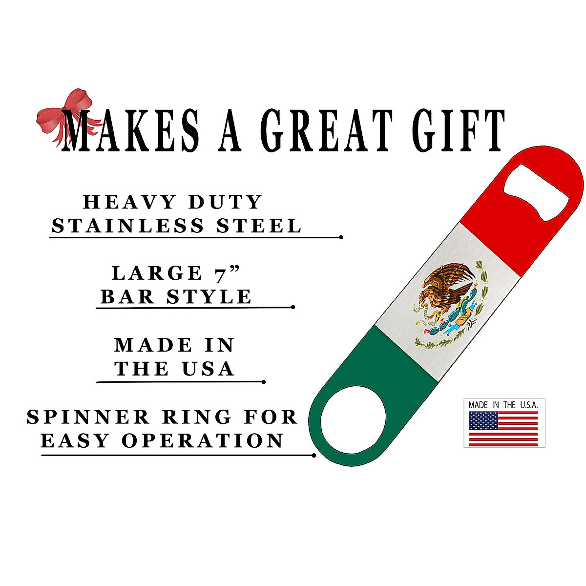 Mexico Mexican Flag Speed Bottle Opener Heavy Duty Gift Idea
