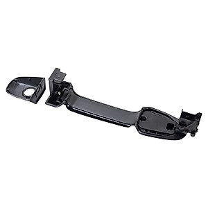 TRQ Front Exterior Door Handle Black Compatible with 2012-2017 Toyota Camry