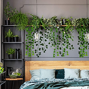 Yatim 78-Ft 12 Pack Artificial Plants Greeny Chain Wall Hanging Leaves for Home Room Garden Wedding Garland Outside Decoration