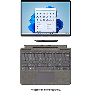Microsoft Surface Pro X 13" Wi-Fi Tablet SQ1 8GB RAM 256GB SSD Platinum SQ1 Processor - Laptop, Tablet, or Studio Mode SQ1 Adreno 685 GPU - Windows 11 Home on AR
