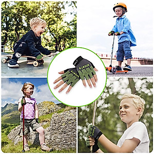Accmor Kids Sport Gloves, Kids Half Finger Gloves, Kids Boys Girls Cycling Gloves, Kids Fishing Gloves for Cycling Camping Fishing Outdoor Sports
