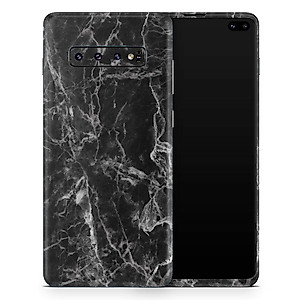 DesignSkinz Smooth Black Marble Protective Vinyl Decal Wrap Skin Cover Compatible with The Samsung Galaxy S20 (Screen Trim & Back Glass Skin)