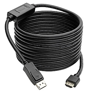 Tripp Lite DisplayPort 1.4 to HDMI Active Adapter Cable, UHD 4K @ 60Hz Video, HDR, HDCP 2.2, 15 Feet / 4.6 Meters, 3-Year Warranty (P582-015-HD-V4A)