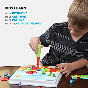 Fine Motor Skill Building Toy with STEM Activities for Kids Ages 3-5 | 116 Piece Preschool Arts and Crafts Kit for 3 4 5 Year Old Boys and Girls