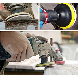 4 Inch Diamond Polishing Pads, 12PCS Wet/Dry Granite Stone 50-6000 Grit for Drill, Grinder, Polisher - For Concrete Marble Stone Countertop Quartz