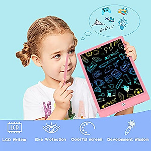 LCD Writing Tablet,10 Inch Drawing Tablet Kids Tablets Doodle Board Electronic Drawing Board for Adults and Kids Ages 3+ (Pink)